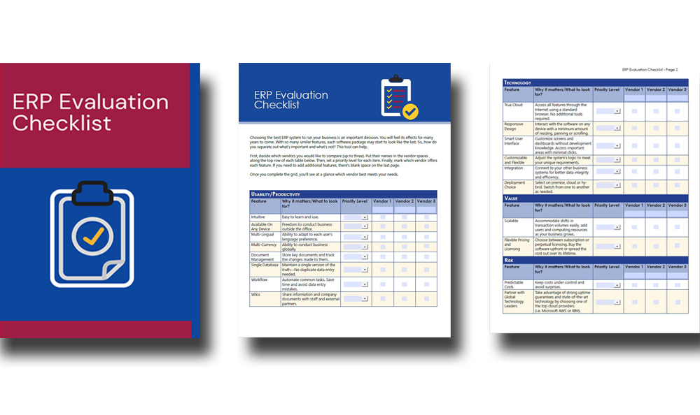 ERP Evaluation Checklist - Free eBook - Top ERP consultant - NC ERP Evaluation Checklist - Free eBook - Top ERP consultant - NC